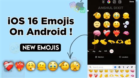 New IOS EMOJIS ON ANDROID 2022 IOS 16 EMOJIS FOR ANDROID YouTube