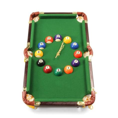 Pool Ball Quartz Wall Clock Billiards Snooker Table Large Bulldog