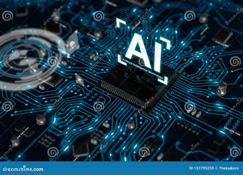 3d Render Ai Artificial Intelligence Technology Cpu Central Processor