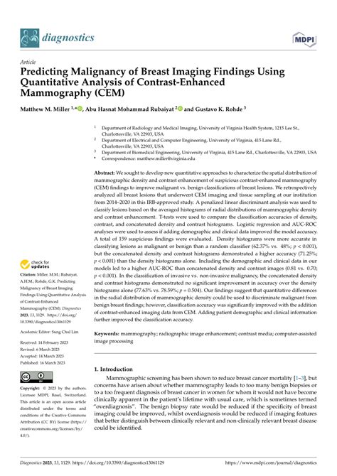 Pdf Predicting Malignancy Of Breast Imaging Findings Using