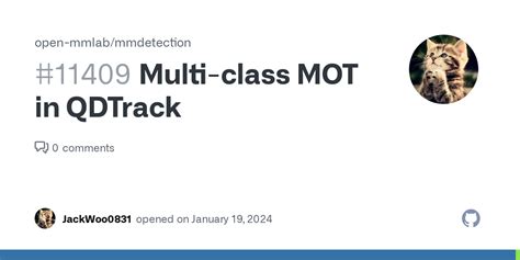 Multi Class Mot In Qdtrack · Issue 11409 · Open Mmlabmmdetection · Github