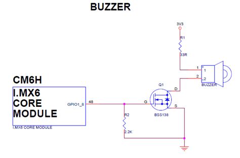 CM H核心板 BUZZER的参考硬件设计 赛普盛科技