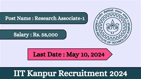 Iit Kanpur Recruitment 2024 Salary Up To 58000 Per Month Check Posts