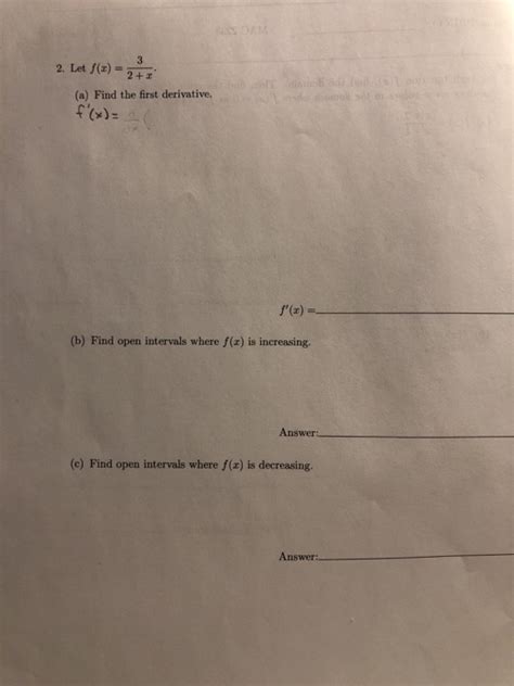 solved 1 for each function f x find the domain then find