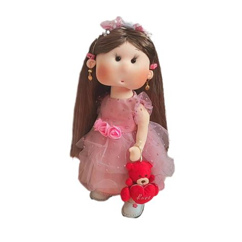 قیمت و خرید عروسک مدل دختر با لباس مجلسی و تاج سرش و ارتفاع 37 سانتی متر