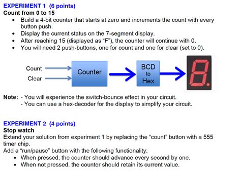 Solved EXPERIMENT Points Count From To Build A Chegg Com