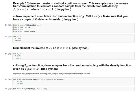 Solved Example 32 Inverse Transform Method Continuous