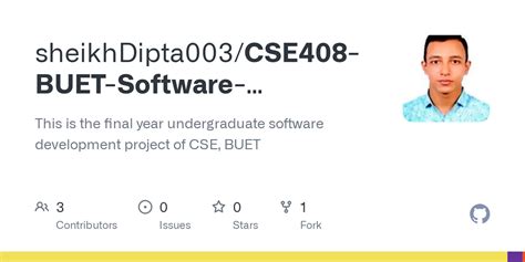 GitHub SheikhDipta CSE BUET Software Development This Is The Final Year Undergraduate