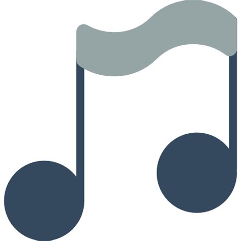 Musical Note Basic Mixture Flat Icon