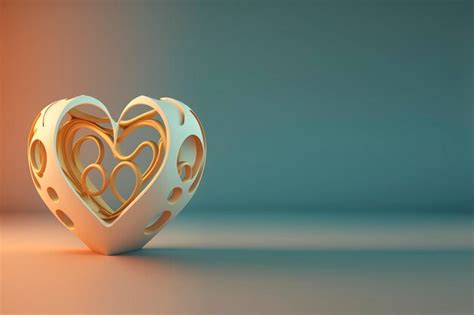 Premium Photo 3d Rendering Love Valentine Decoration Background