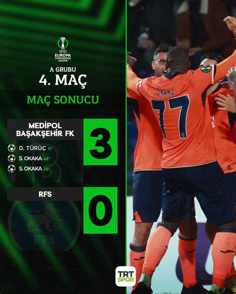 TRT Spor on Twitter Temsilcimiz Medipol Başakşehir sürprize izin vermedi