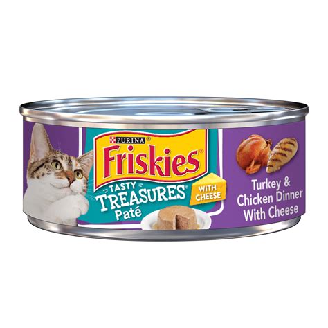 Friskies Tasty Treasures Pate Turkey And Chicken Dinner With Cheese Adult