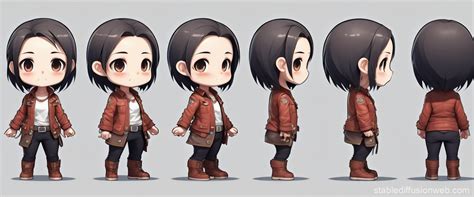 Chibi Character With Front And Side View Stable Diffusion Online