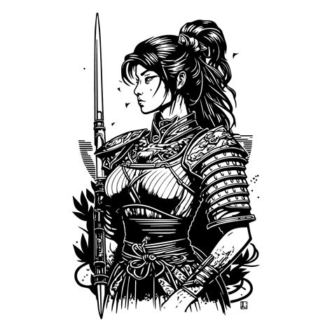 Samurai Girl Drawing