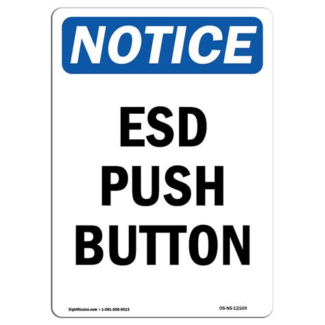 Signmission Esd Push Button Sign Wayfair