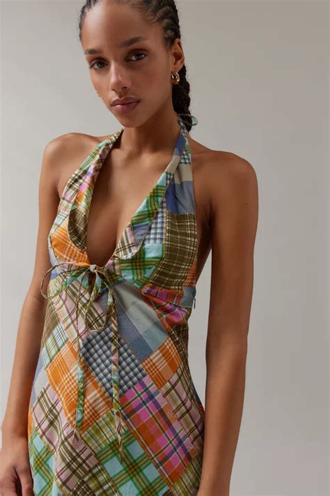 Bdg Danny Madras Halter Dress Urban Outfitters