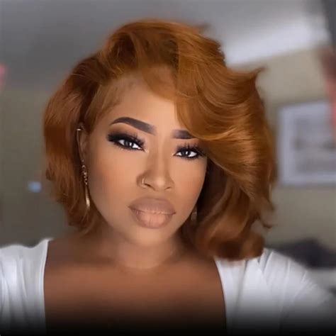 Ginger Orange Wear And Go Glueless Bob Wig Body Ocean Wave 13x4 Lace