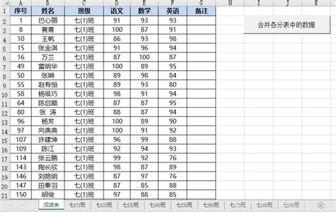 Excelvba 将多张工作表中的数据合并到一张工作表中vba合并多个工作表如何选择从第几行到第几行 Csdn博客
