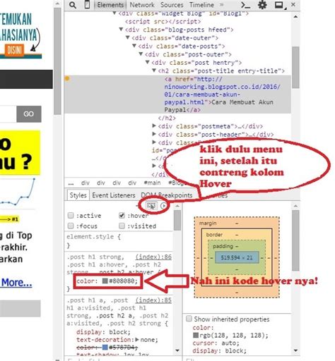 Cara Mengganti Warna Template Blog Dengan Metode Elemen Nino Artikel