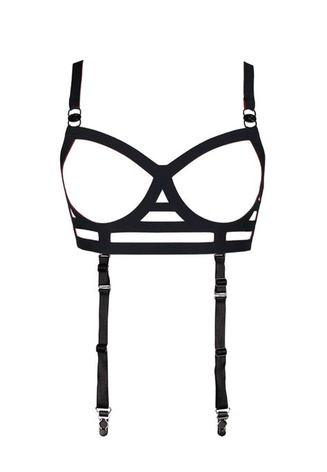 Bondage Lingerie Garters And Harnesses By Bodybinds® Neoprene Cage Bra