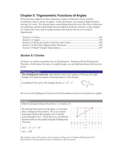 Pdf Chapter 5 Trigonometric Functions Of Angles 5 Text Pdfchapter 5 Trigonometric Functions