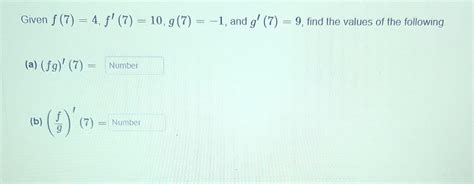 Solved Given F F G And G Find The Chegg Com