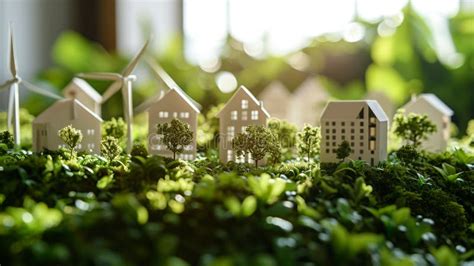 Paper Layout Of A Green City Conservation Of Nature Stock Image