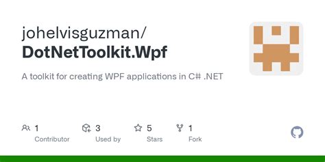 Github Johelvisguzmandotnettoolkitwpf A Toolkit For Creating Wpf