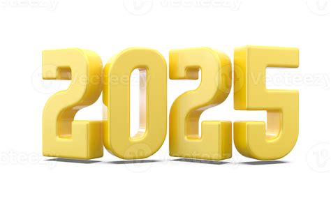 2025 contento nuevo año oro 3d 51568763 PNG