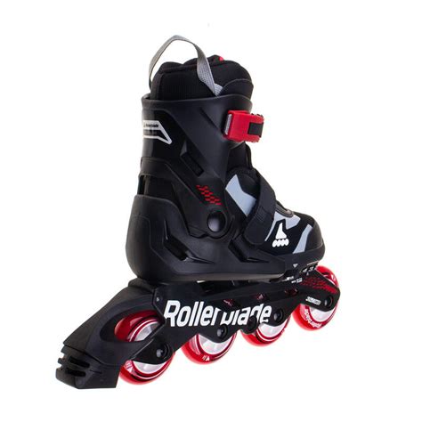 Rollerblade Roller Fitness Enfant Microblade Combo Noir Rouge