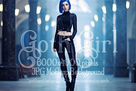 T Shirt Mockup Goth Mockup Black Shirt Mockup Female D76