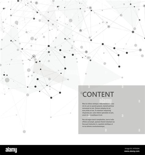 Abstract Molecules Connect Design Atoms Technology Structure With