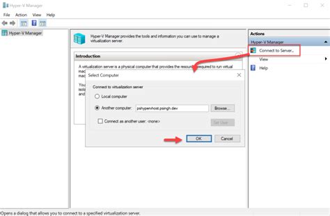 Connect To Hyper V Host From Workgroup Computer