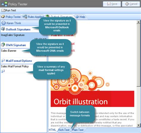 Exclaimer Signature Manager Outlook Edition Working With Test Signatures