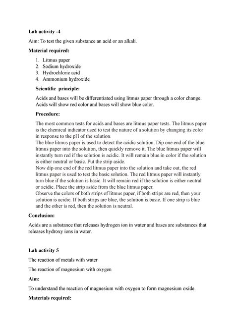 File 653412155 1671016400 Lab Activity Grade 6 Lab Activity Aim To