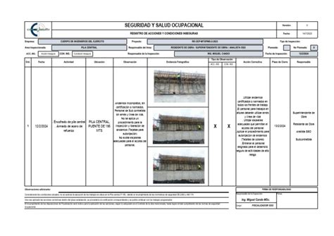 Inspección Sso Seguridad En Alturas Pdf Andamio