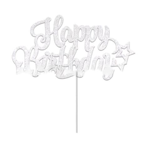 Pdqouc Happy Birthday Cake Topper Glitter Happy Birthday Cake Toppers