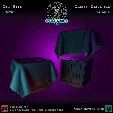 3d Printable Cloth Covered Crate By Arcane Whiskers