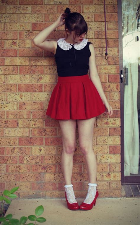 How To Wear Frilly Socks Red Doll Shoes Outfit Lace Socks Outfit