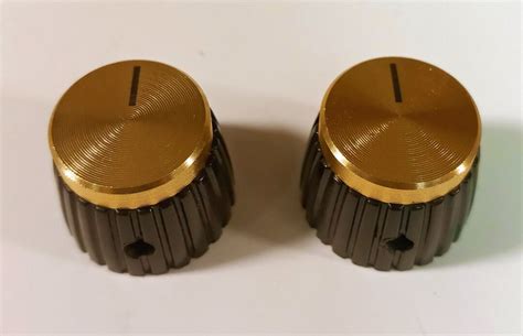 One Set Of Two Knobs Antique Vintage Amplifier Guitar Or Radio