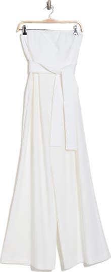 Alc Elise Tie Waist Strapless Wide Leg Jumpsuit Nordstromrack
