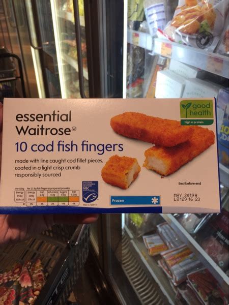 Essential Waitrose 10 Cod Fish Fingers 1source