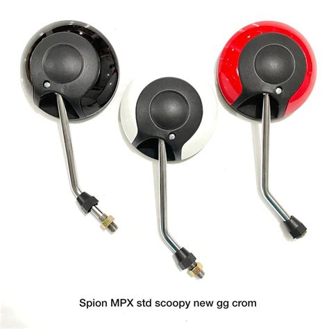 Jual Spion Merk MPX Model Standart Scoopy New Gagang Chrome Spion Scoopy Standart Universal
