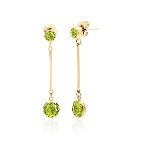 Peridot Drop Earring Etsy