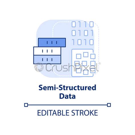 Semi Structured Data Light Blue Concept Icon Stock Vector 5119280 Crushpixel
