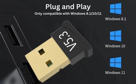 Pace Usb Bluetooth Adapter Version 5 3 Fast Connect Plug And Play Enhanced Ble Hd Audio For Pc