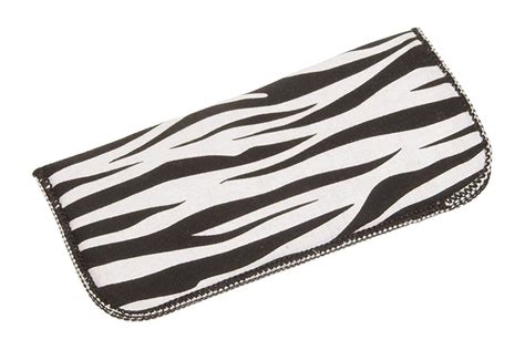 2 Pack Zebra Print Fabric Soft Eyeglass Cases For Women Fits Medium