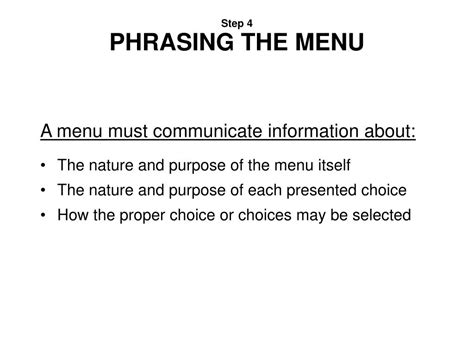 Ppt Step 4 Develop System Menus And Navigation Schemes Powerpoint