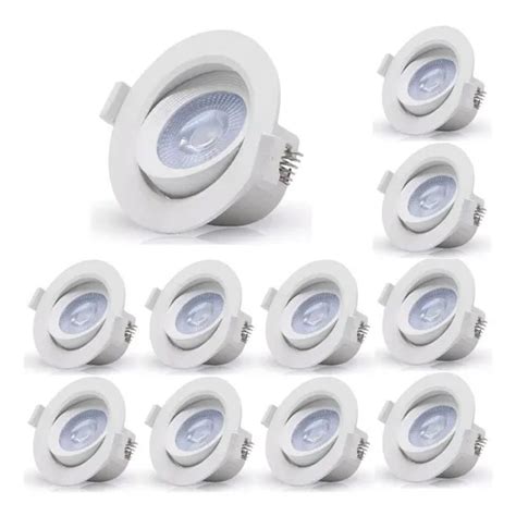 Kit 10 Spot Led 10w Dicróico Direcional Redondo Bivolt Vany Frete Grátis