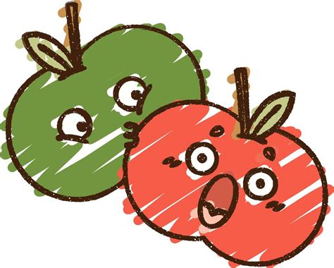 Apples Chalk Drawing Vector Art At Vecteezy